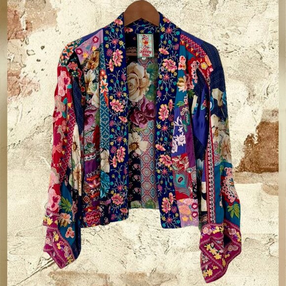 Johnny Was | Jackets & Coats | Johnny Was Embroidered Reversible Kimono ...